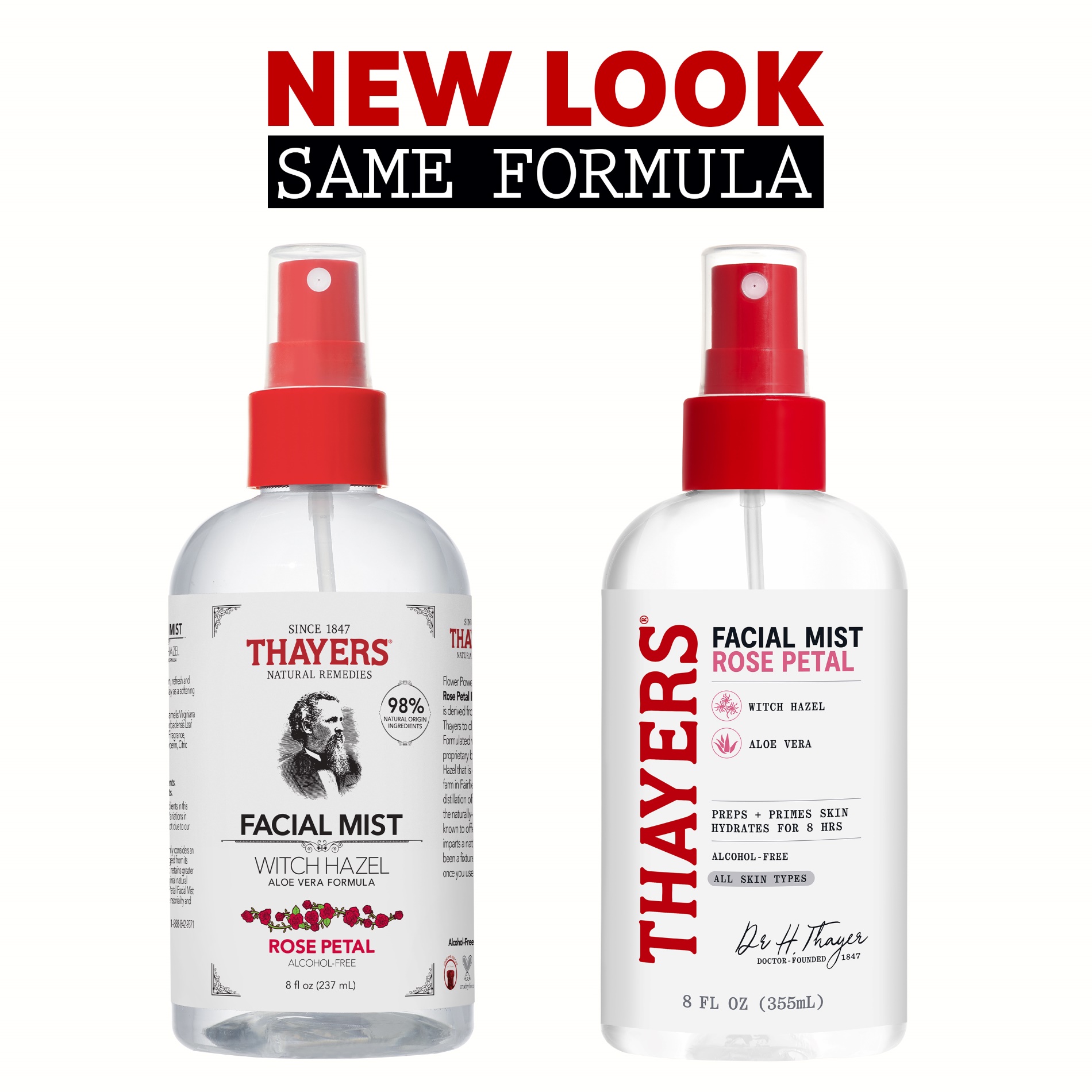Rose Petal Facial Mist with Witch Hazel - 8 oz. - Thayers