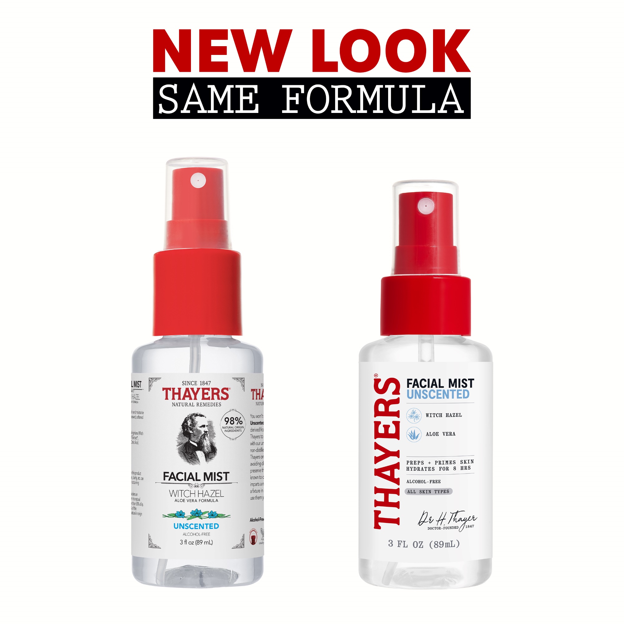 Unscented Witch Hazel Facial Toner Mist - 3 oz. - Thayers