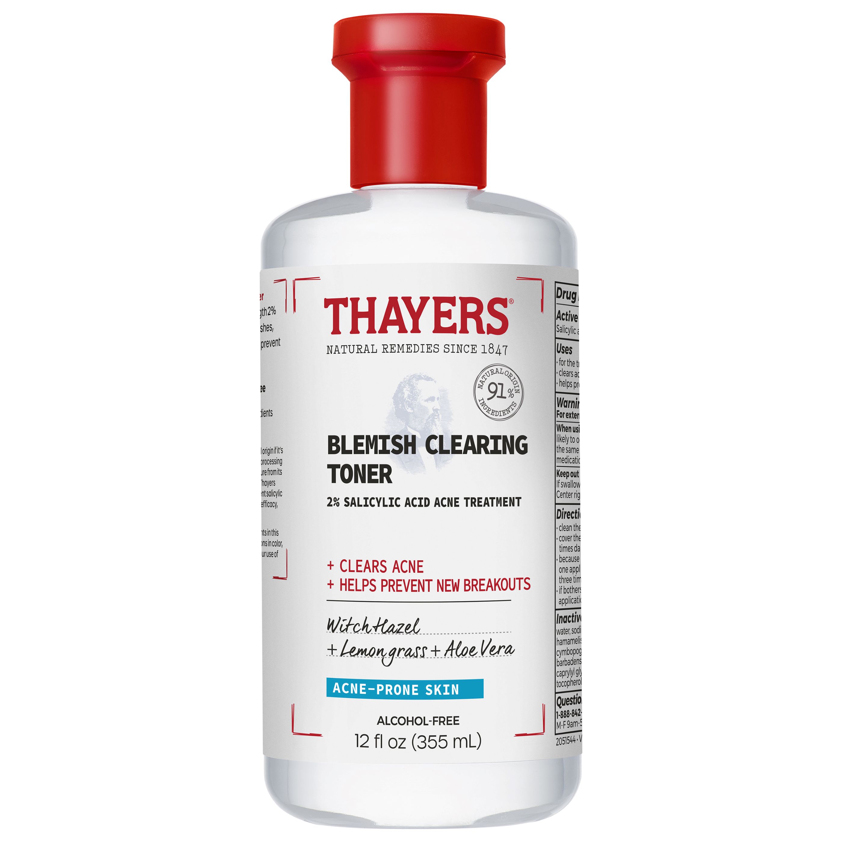 Blemish Clearing 2% BHA Toner for Acne-Prone Skin - Thayers